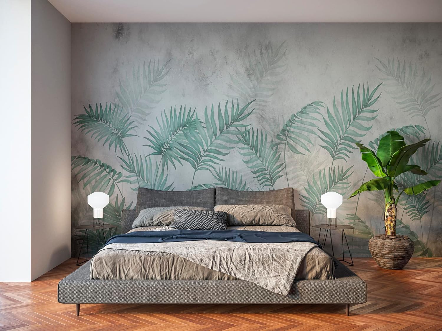 Oedim Fotomural Vinilo para Pared Estampado Plantas Verdes 200x150cm ...