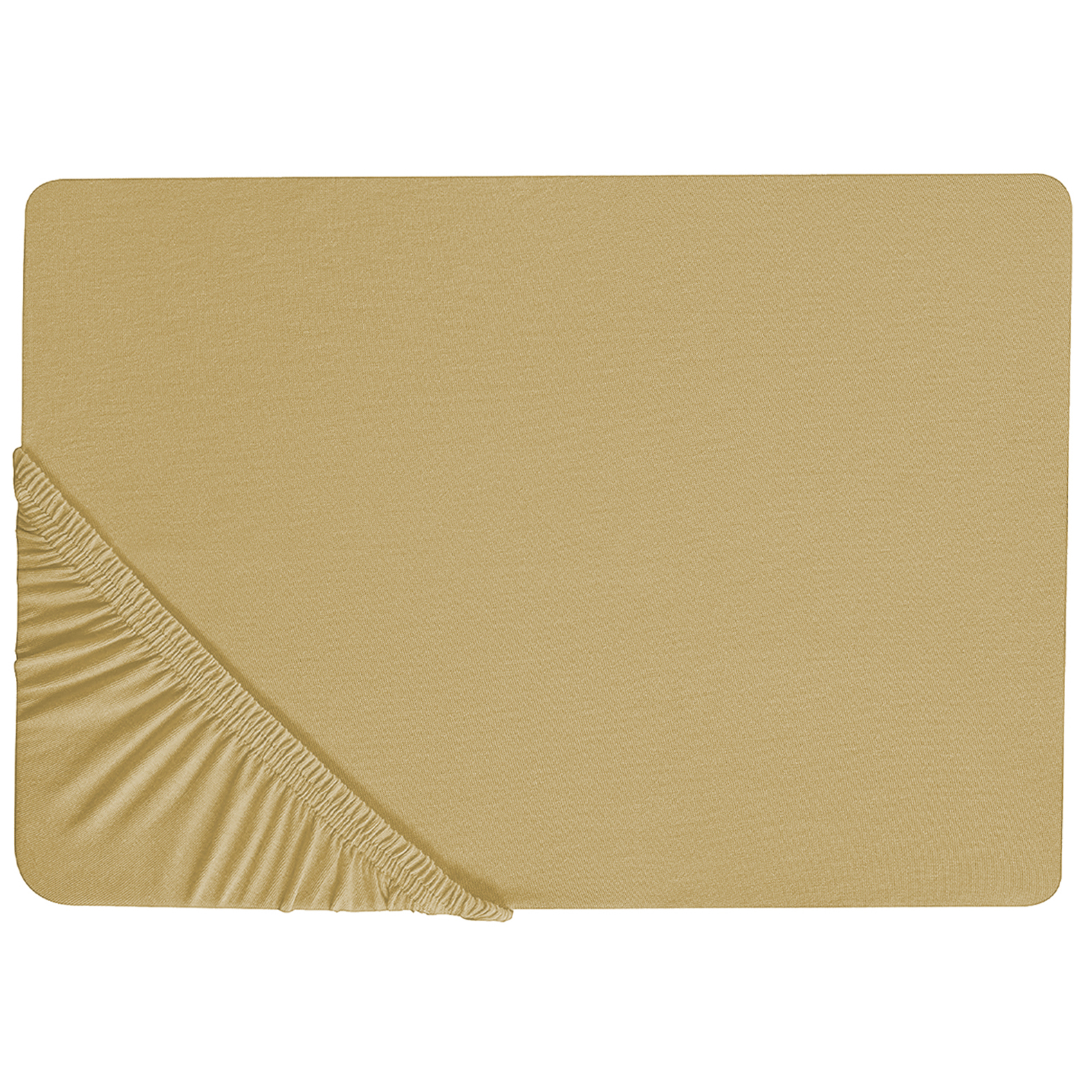 Beliani Sábana ajustable JANBU Algodón 180x200 cm Verde oliva | Leroy ...