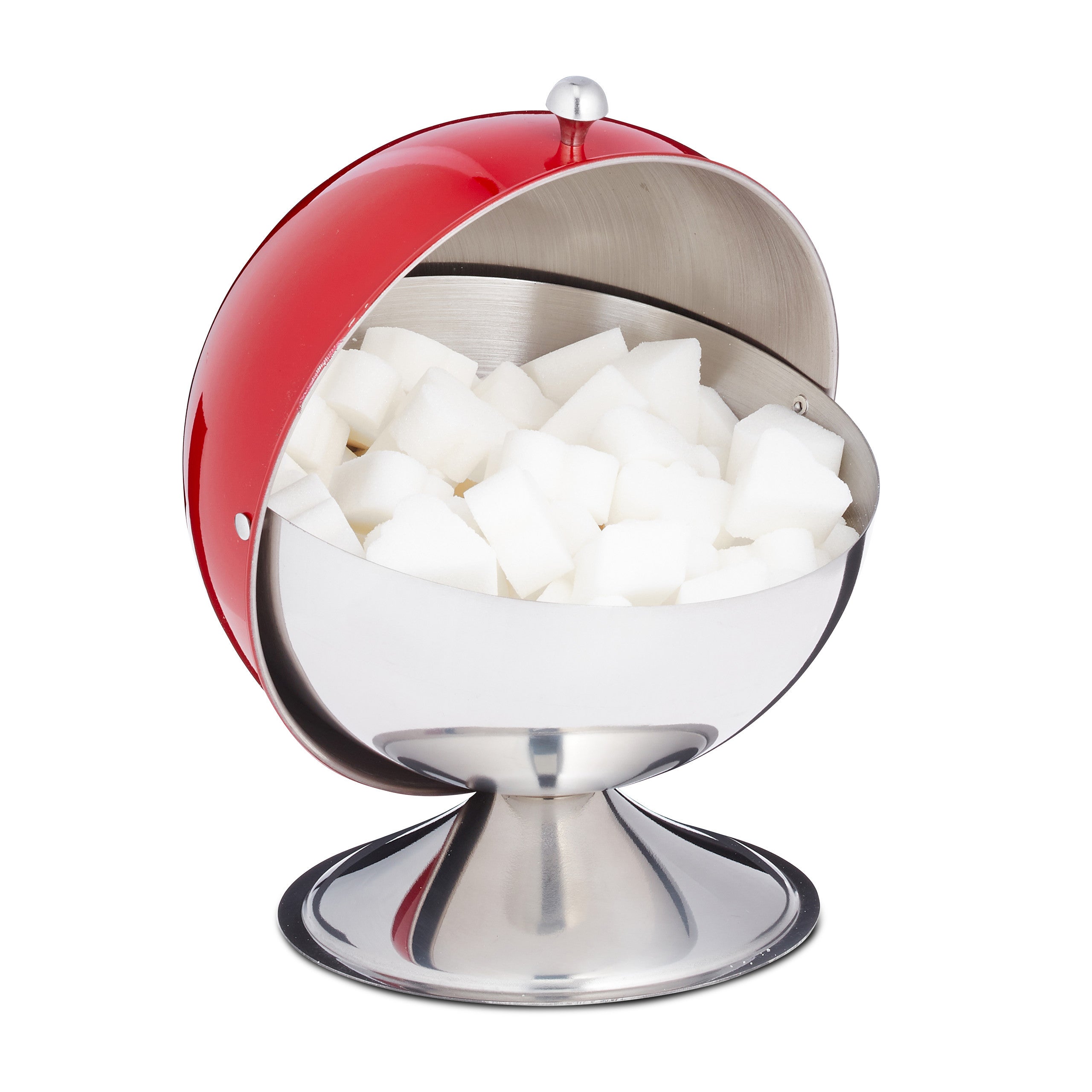 Relaxdays Sucrier avec couvercle roulant, acier brillant, sucre ...