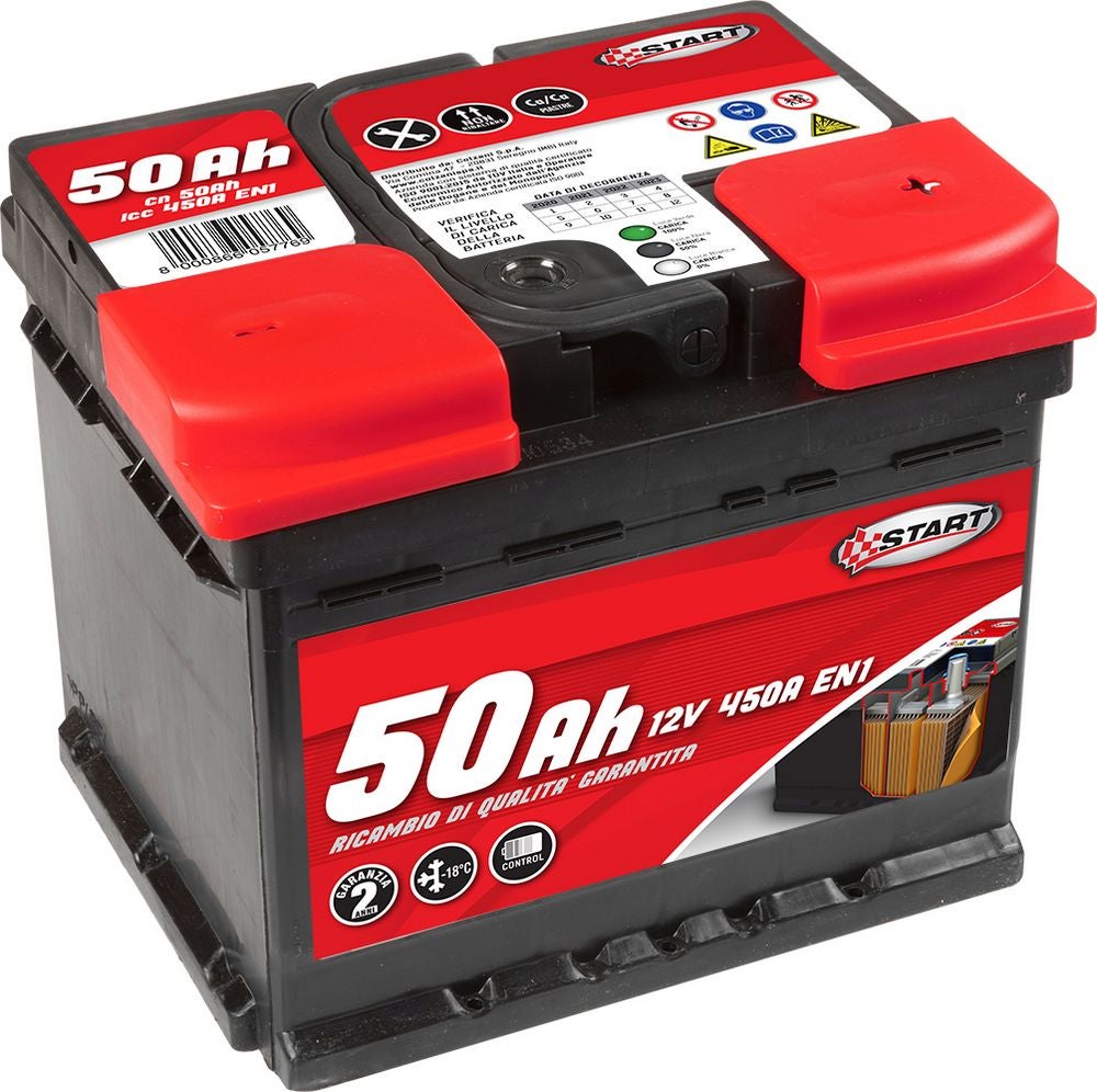 Batteria Auto 50AH 12V 450A polo positivo destro Casetta L1 | Leroy Merlin