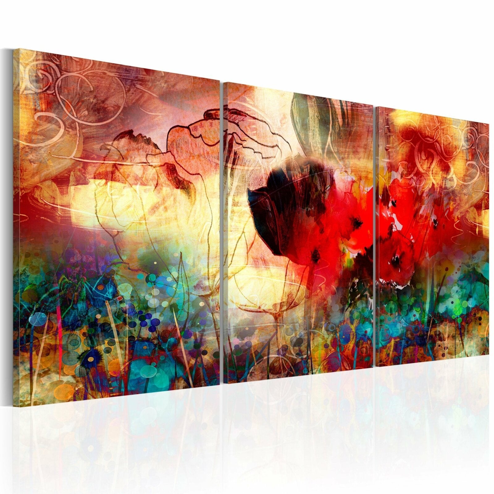 Tableau jardin de couleurs - 60 x 30 cm | Leroy Merlin