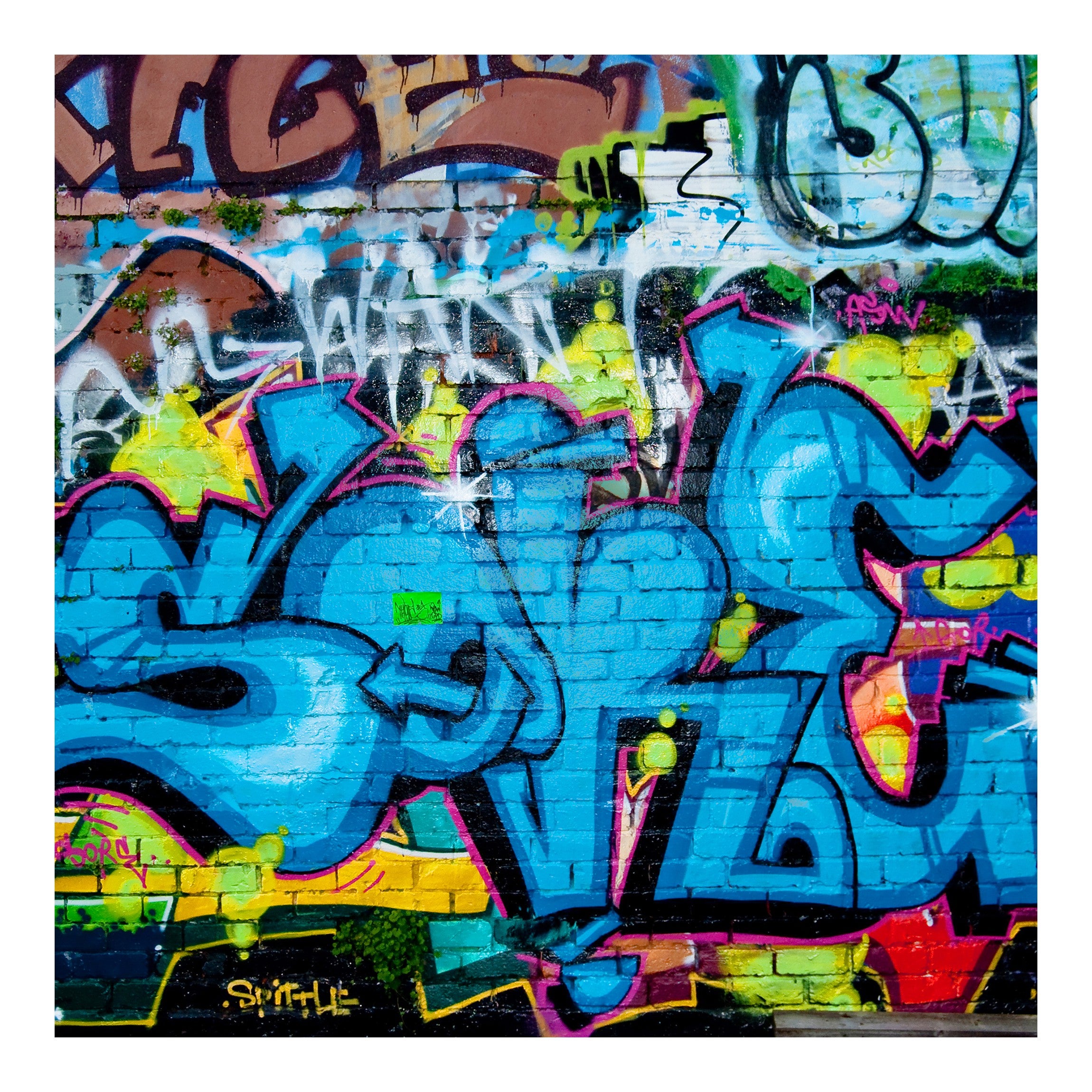 Carta da parati fotomural effetto pietra industrial graffiti 30 ...
