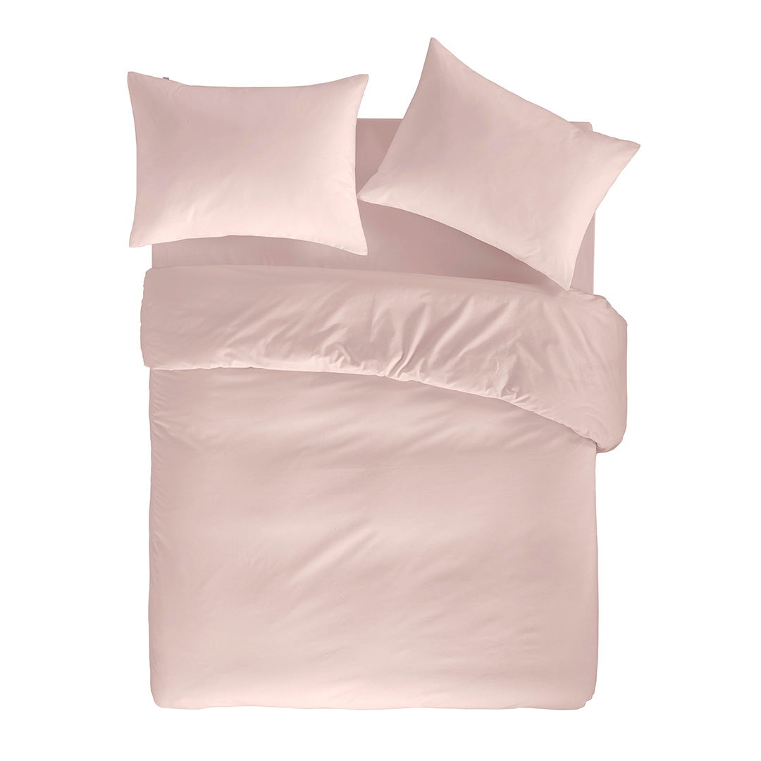 Housse de couette en coton CASUAL rose 200x200 cm | Leroy Merlin