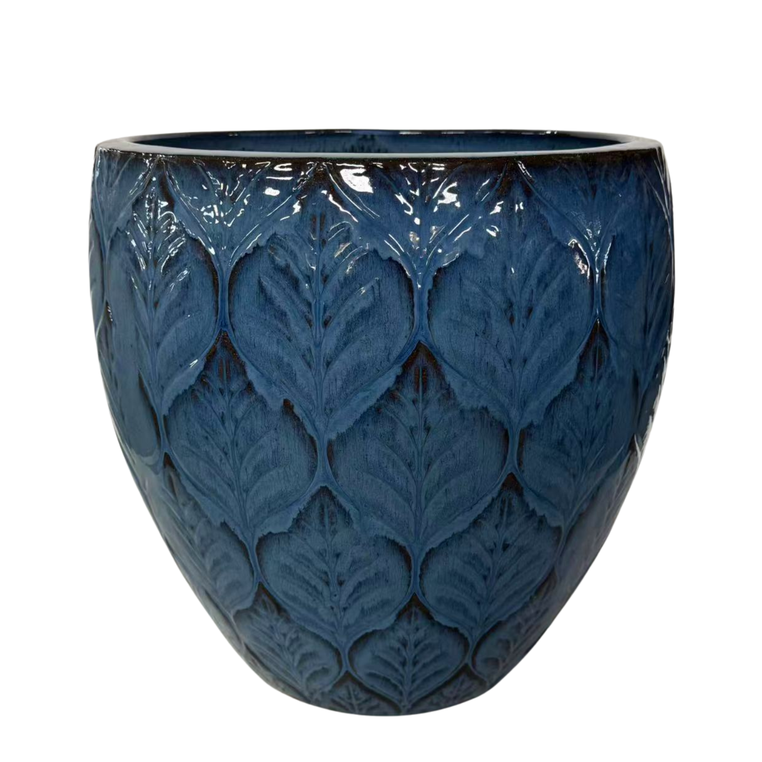 Pot grande taille d'extérieur ARTEMIS 38x38cm bleu antique, fait main ...