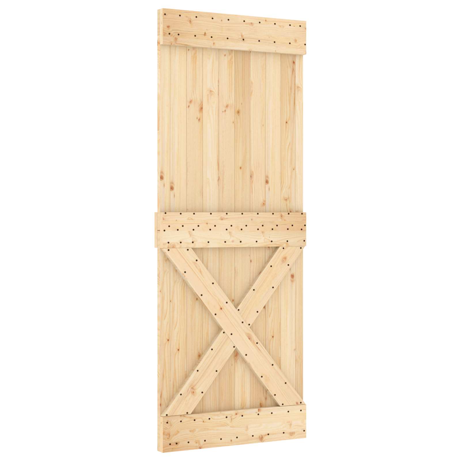Puerta NARVIK Natural 80 x 210 cm Madera de Pino Sólido | Leroy Merlin