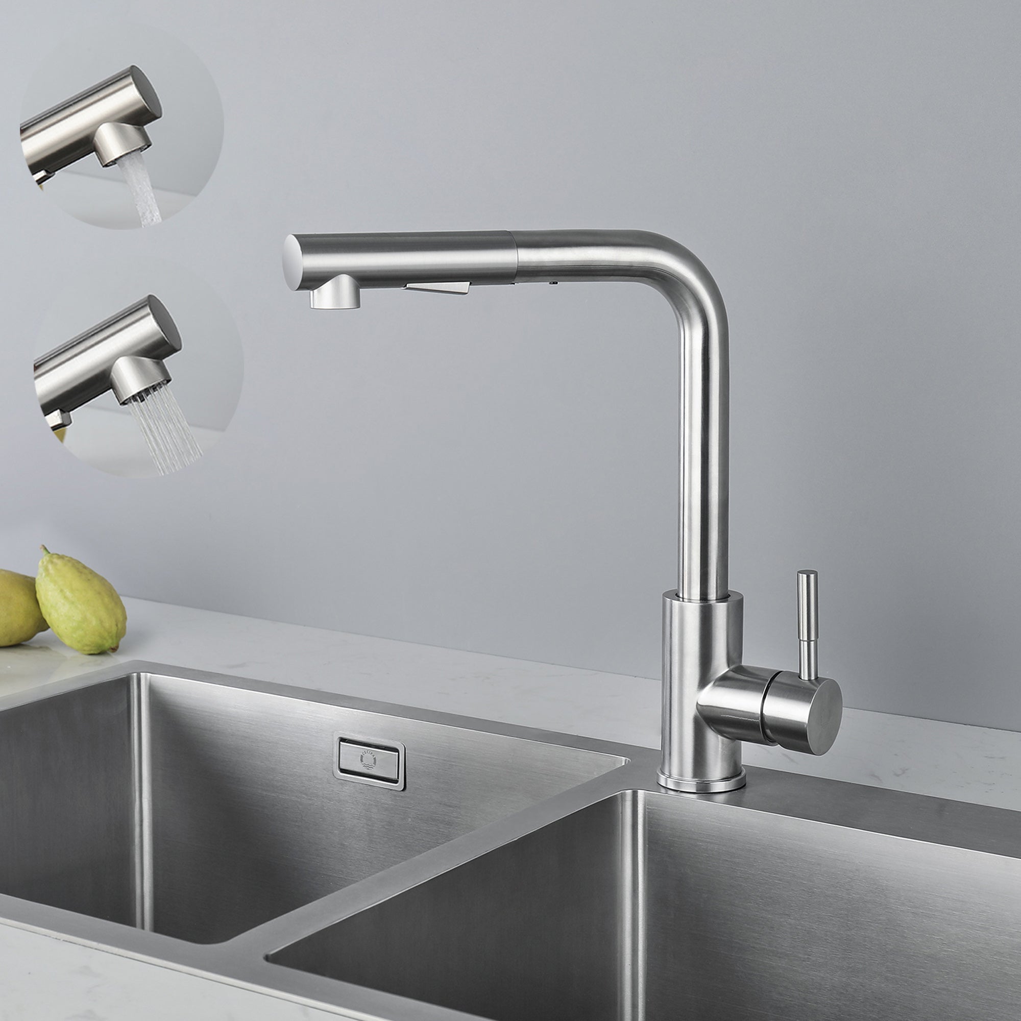 Mitigeur de Cuisine Robinet Cuisine avec Douchette Robinet d'évier ...