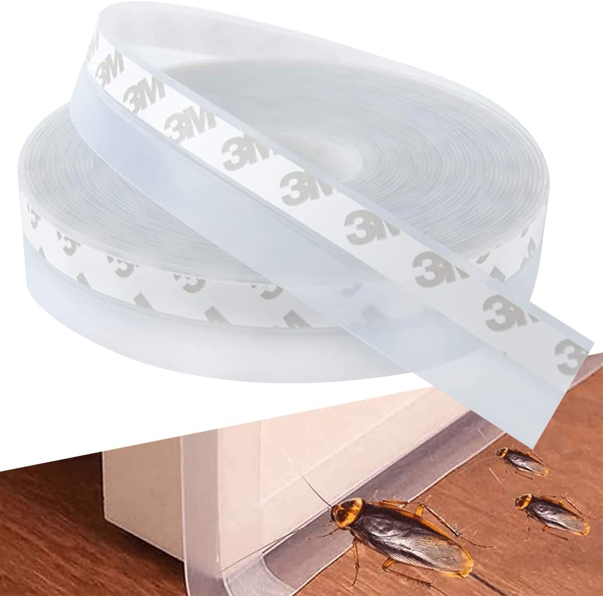 Bande d'Étanchéité 10m x 25mm - Silicone Transparent, Résistant aux ...