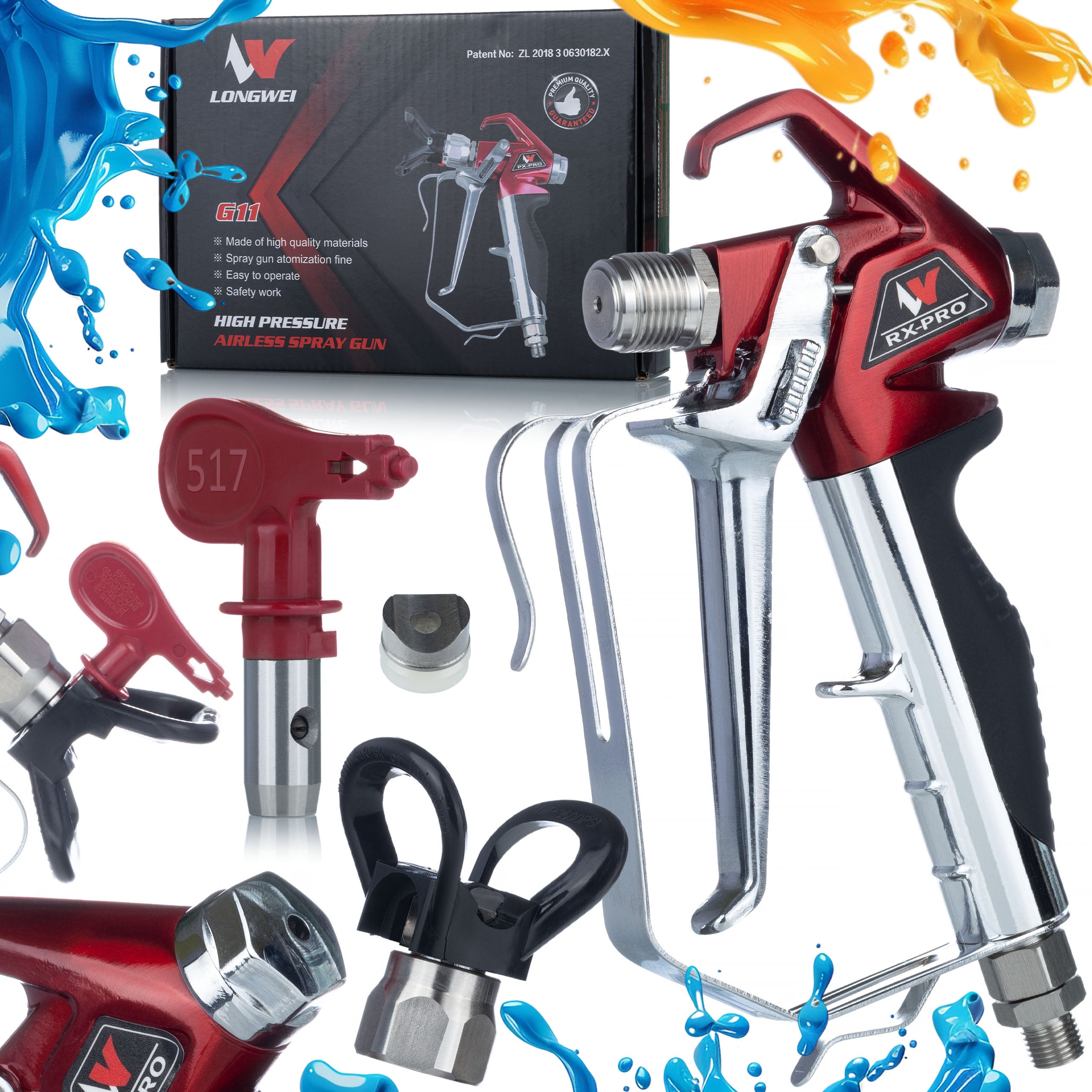 Pistolet à Peinture RX-PRO – Pression 248 Bar | Buse 517 + Filtre ...