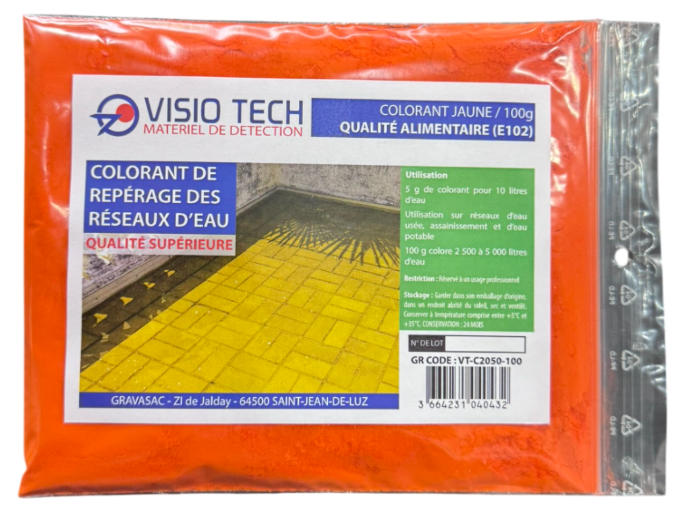 VISIO TECH - Colorant jaune 100g, poudre soluble dans l'eau | Leroy Merlin
