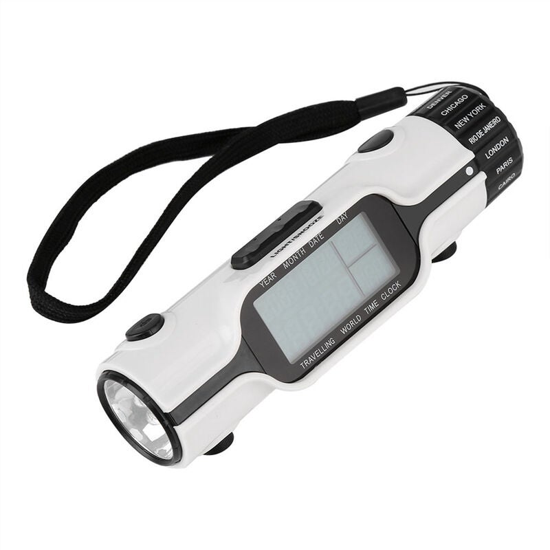 Lampe de poche LED Digital World Time Voyage Réveil Thermomètre ...
