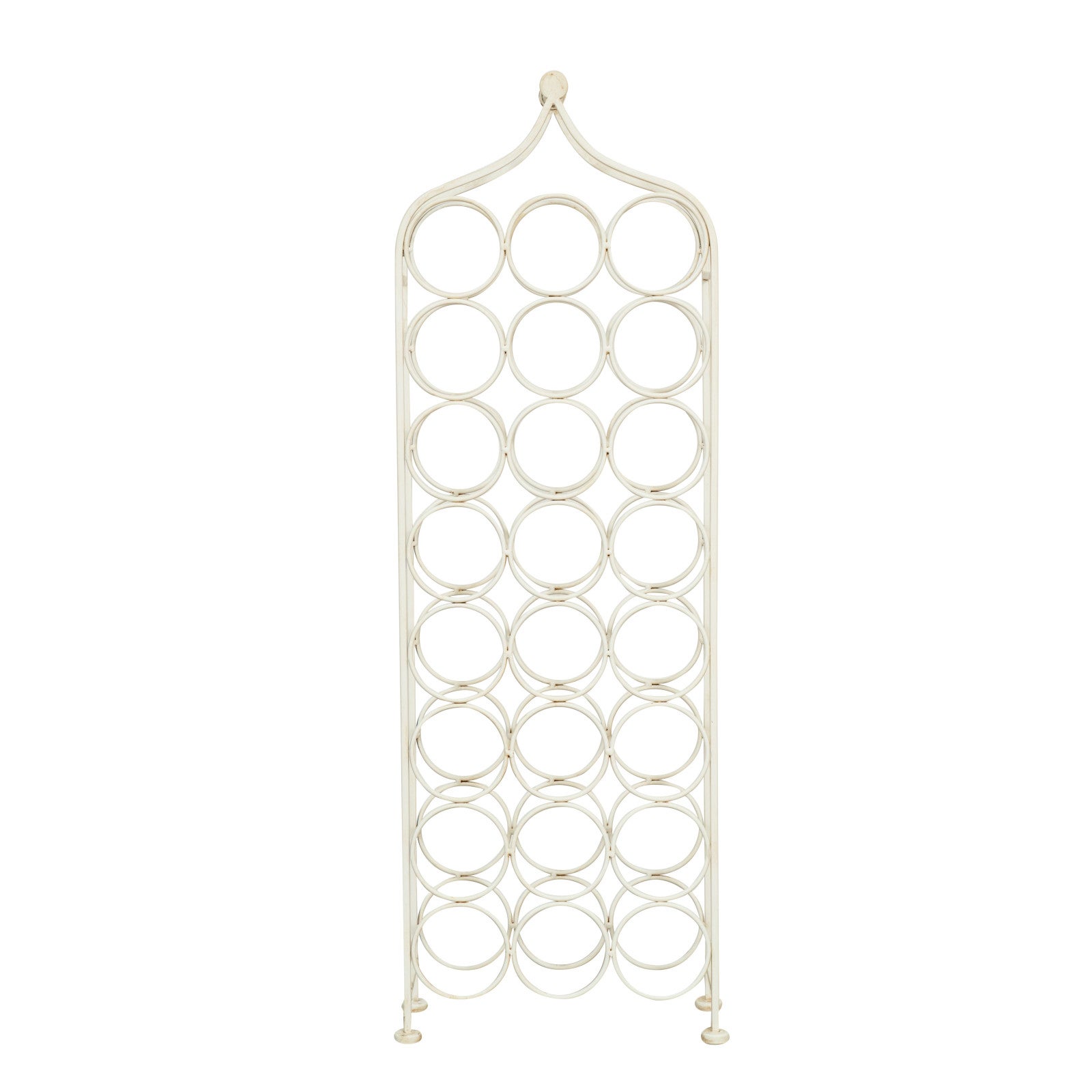 BISCOTTINI Porte-Bouteilles de Vin avec Finition Blanc Antique - Range-Bouteilles en Fer Forgé ...