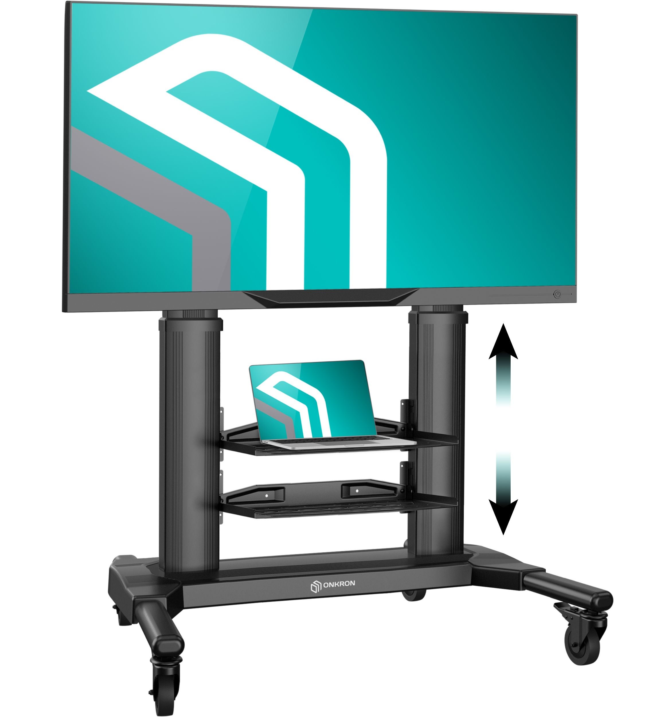 ONKRON Aluminium Support TV Roulettes pour 40" - 80" Ecran & TV, Pied ...