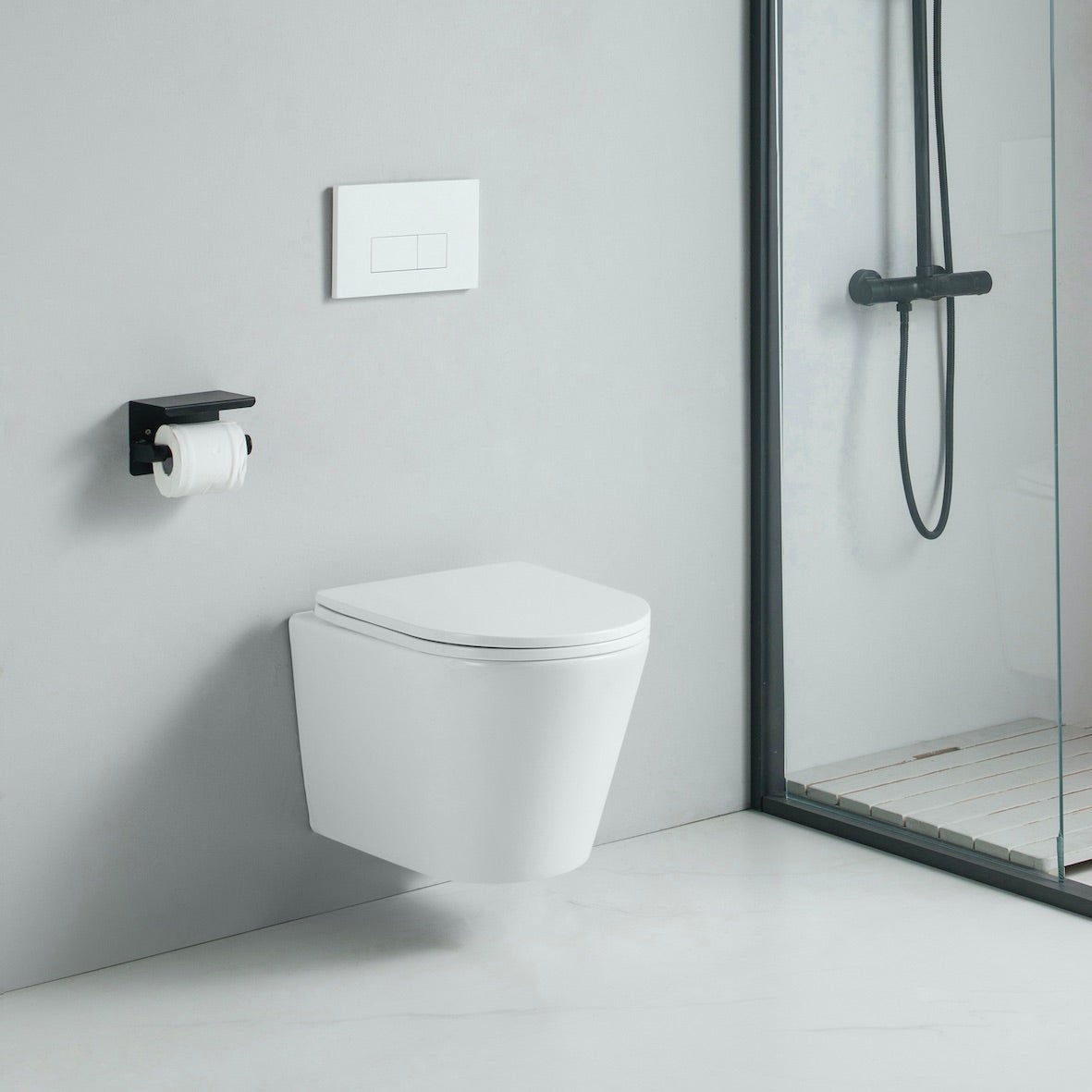 Cuvette WC suspendu TERCERO - sans bride et avec frein de chute | Leroy ...