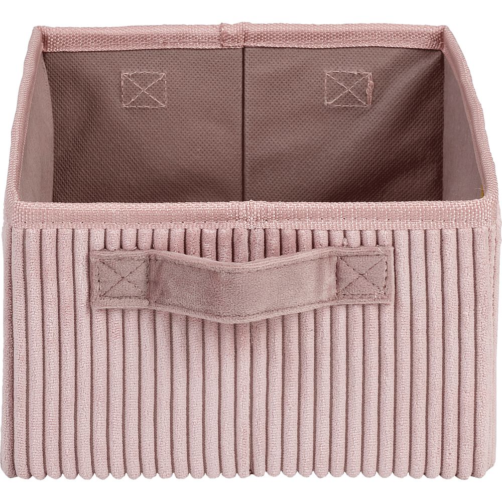Panier de rangement Velours Rose VELA ALINEA - L26 x larg20 x H12 cm ...