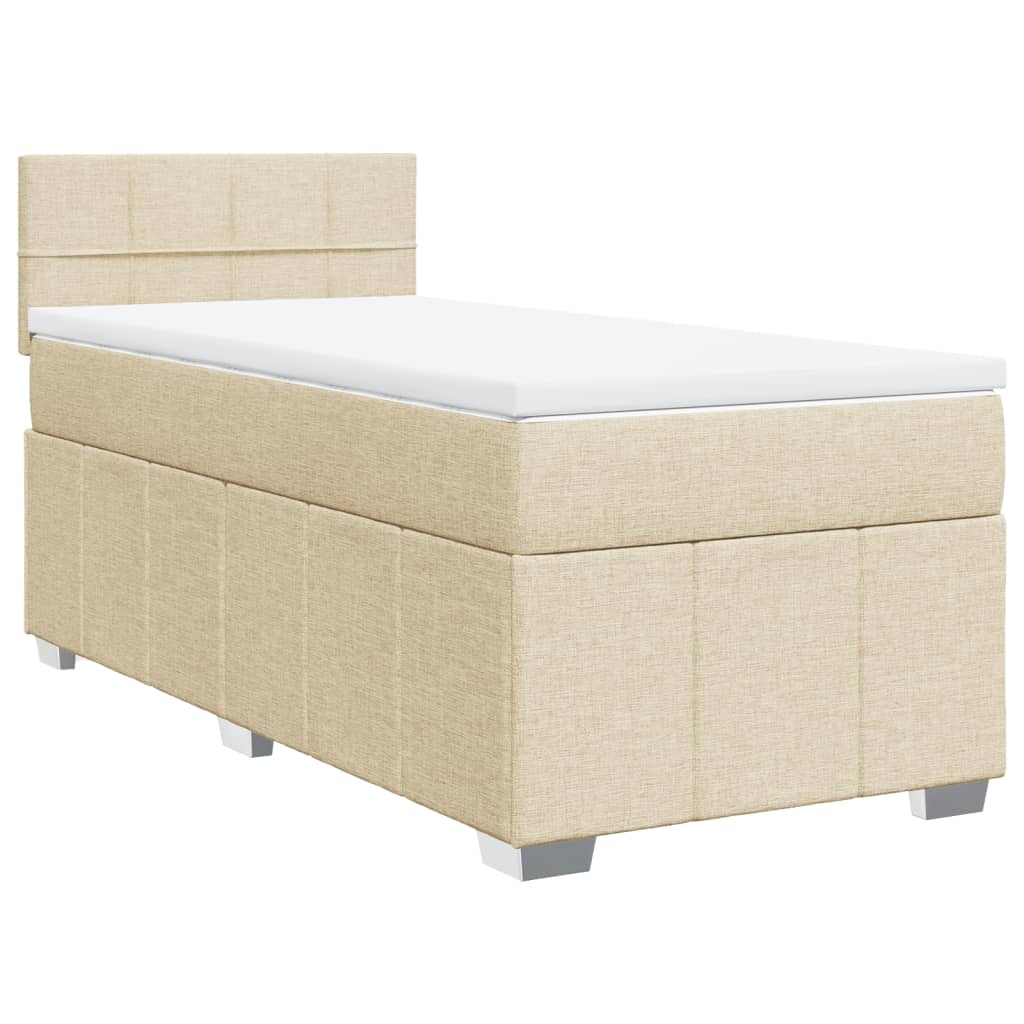 Cama para adulto | Cama individual | Cama box spring con colchón tela ...