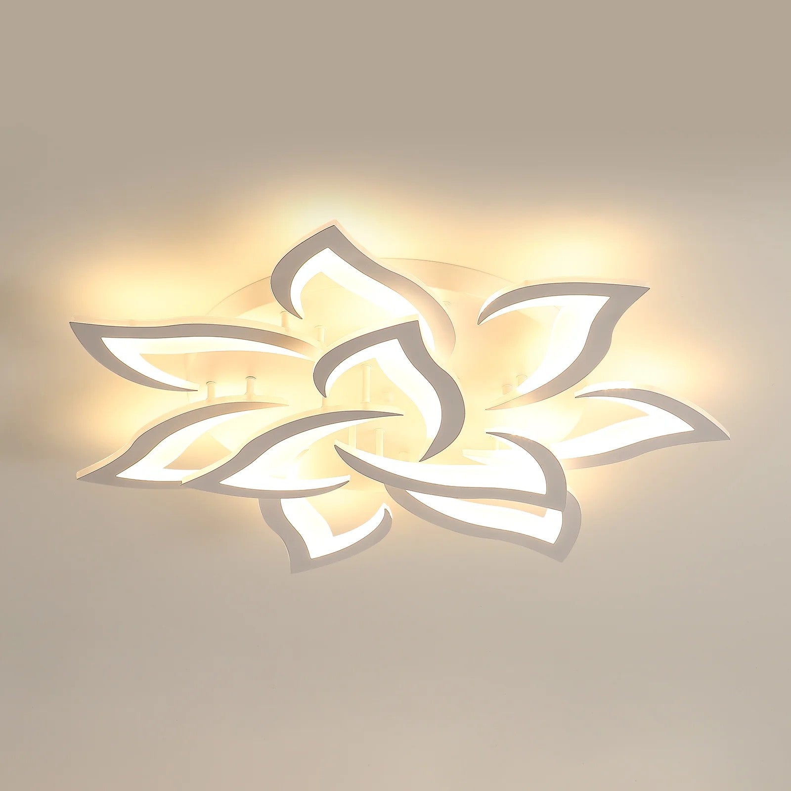 GOECO Plafonnier LED, 60W 6750LM Blanc 3000K Lumière chaude Lampe de ...