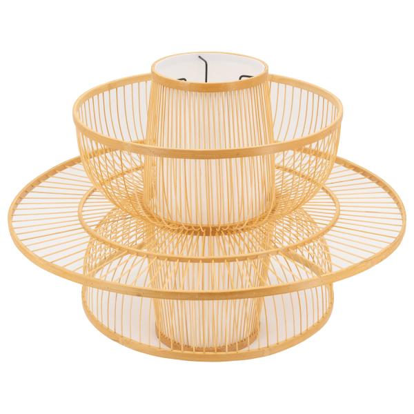 Abat-jour seul design en bambou naturel Aubry Gaspard | Leroy Merlin