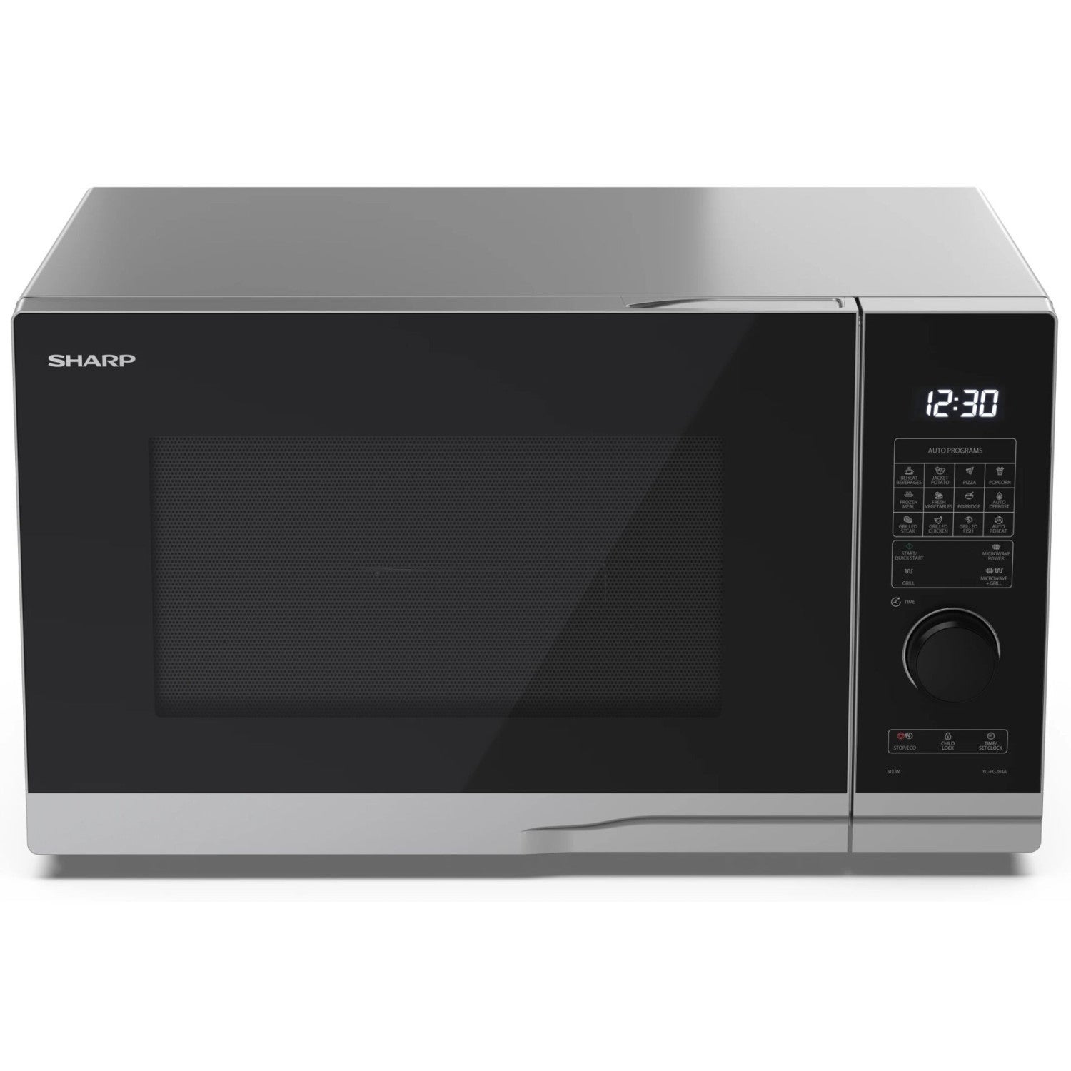 Four à micro-ondes avec gril Sharp YC-PG254AE-S 900 W 10 niveaux de puissance Noir | Leroy Merlin