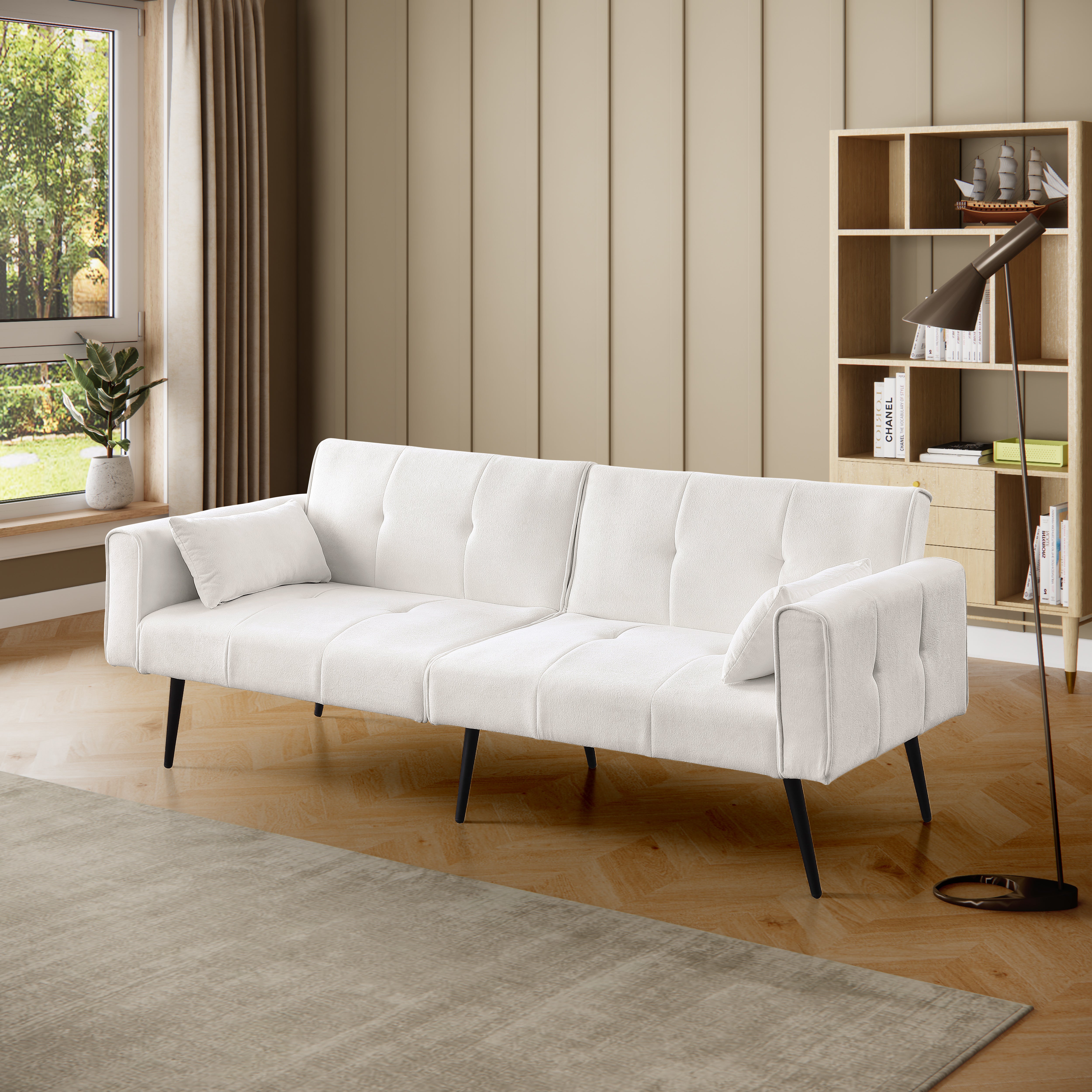 Canapé-futon, canapé futon moderne de 68" convertible en lit, meuble de ...