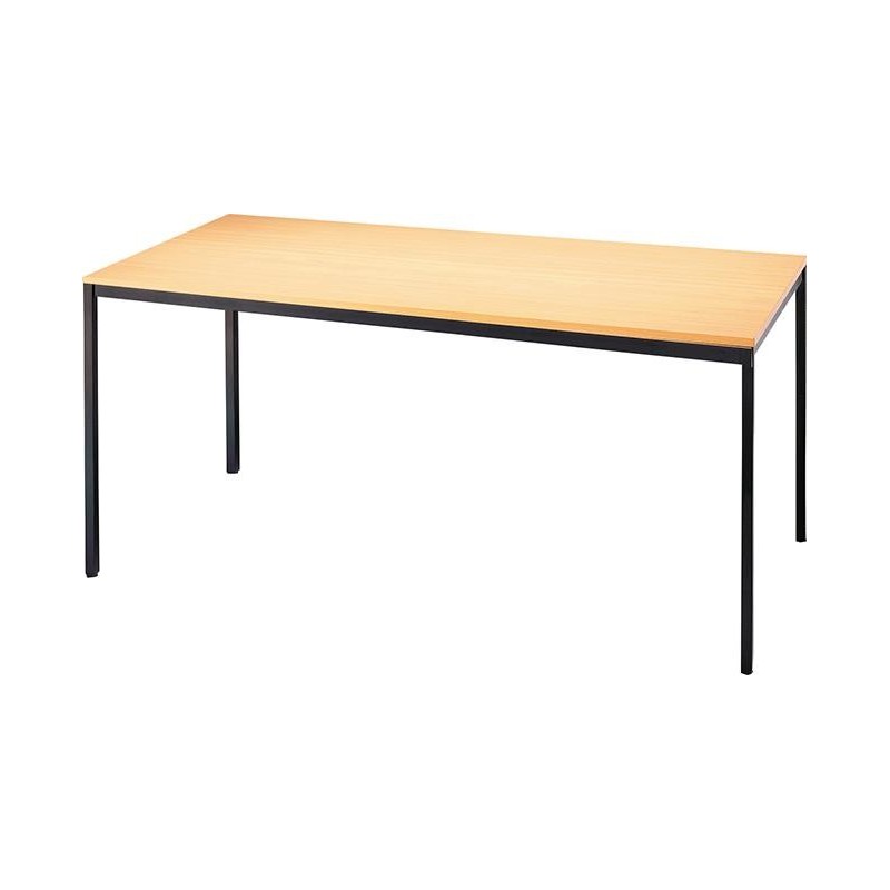 Table 2000x800 mm noir / hêtre | Leroy Merlin