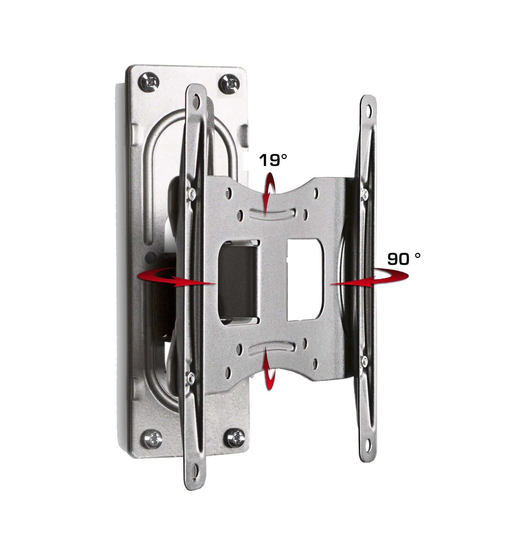 VCM Support mural Meuble Télévision B-FS1 Argent H. 24 x B. 22 x T. 10 ...