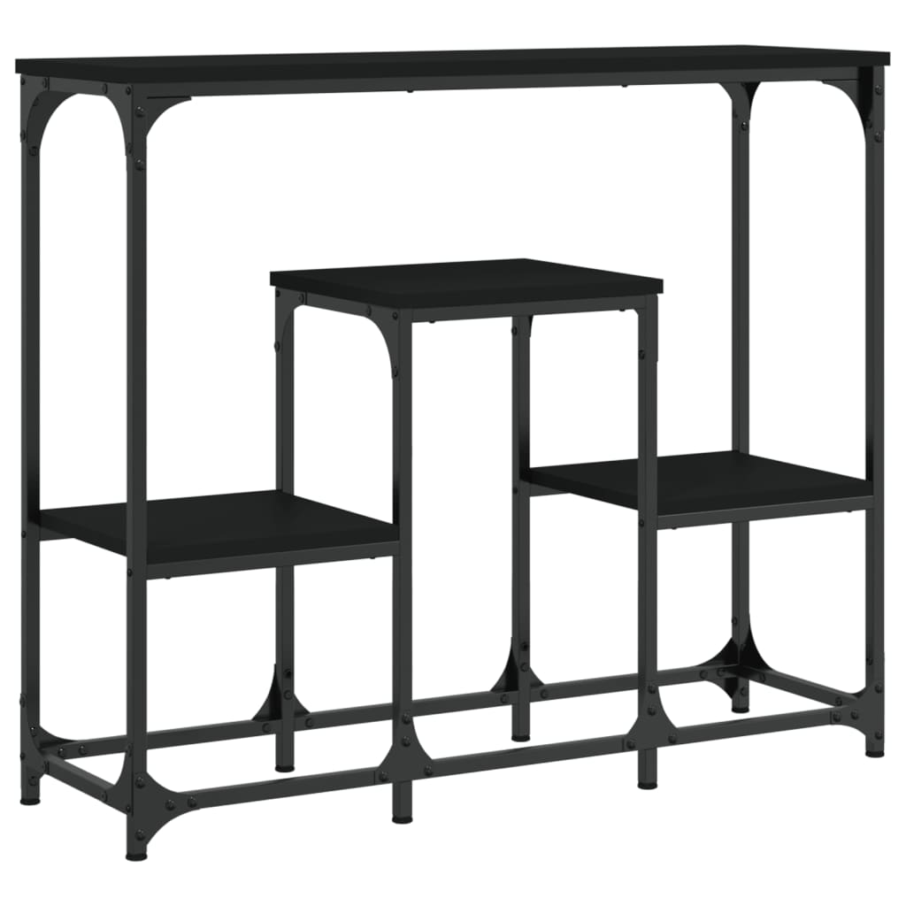 Table console noir 89,5x28x76 bois d'ingénierie | Leroy Merlin