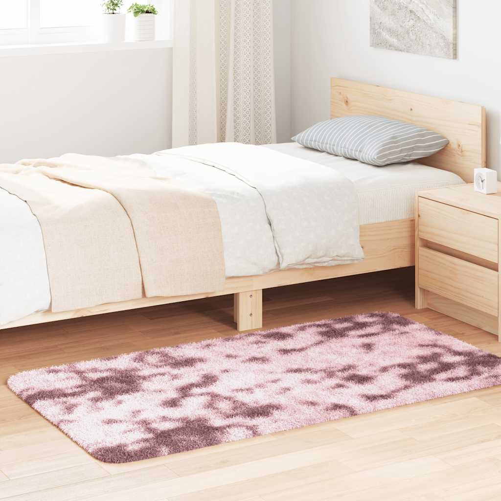 Tapis Shaggy à poils longs NAVARRA rose poudré 80x150 cm vidaXL | Leroy ...