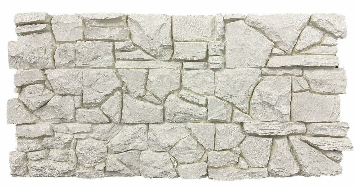 Panel 3D de pared XL PU Blancura Blanco sin juntas – Para interior ...