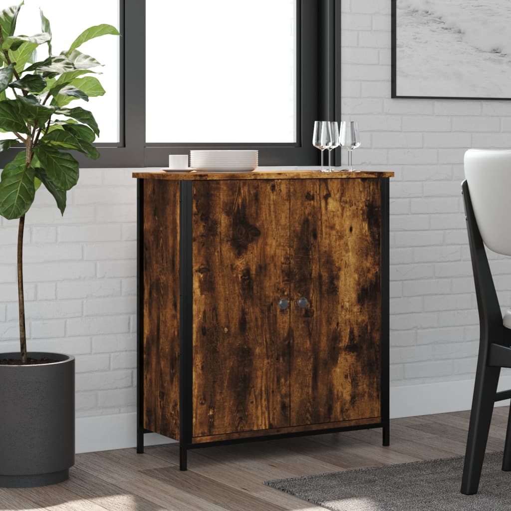 Buffet chêne fumé 70x30x80 cm bois d'ingénierie | Leroy Merlin
