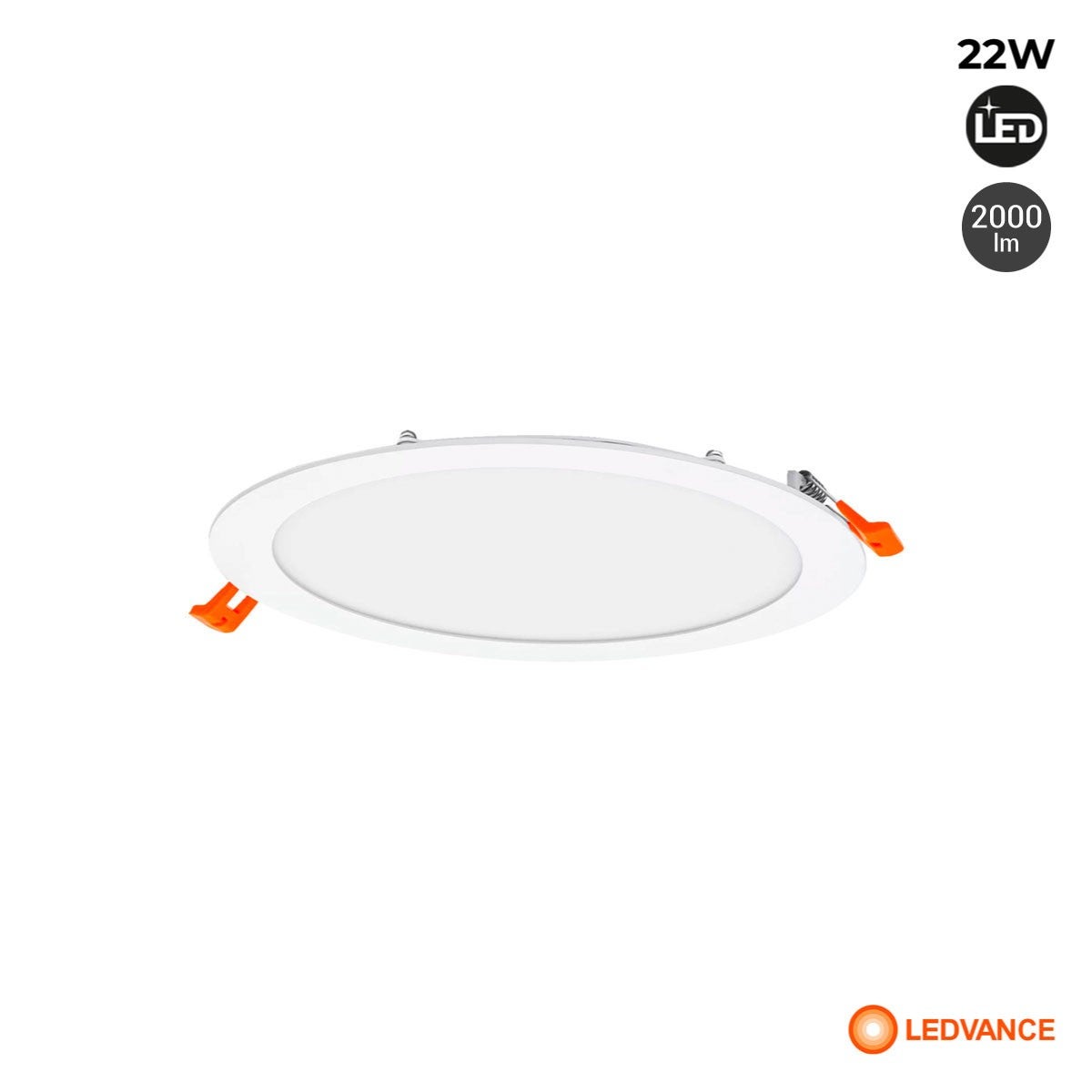 LEDVANCE Downlight LED: adapté à plafond, RECESS SLIM DOWNLIGHT / 22 W ...
