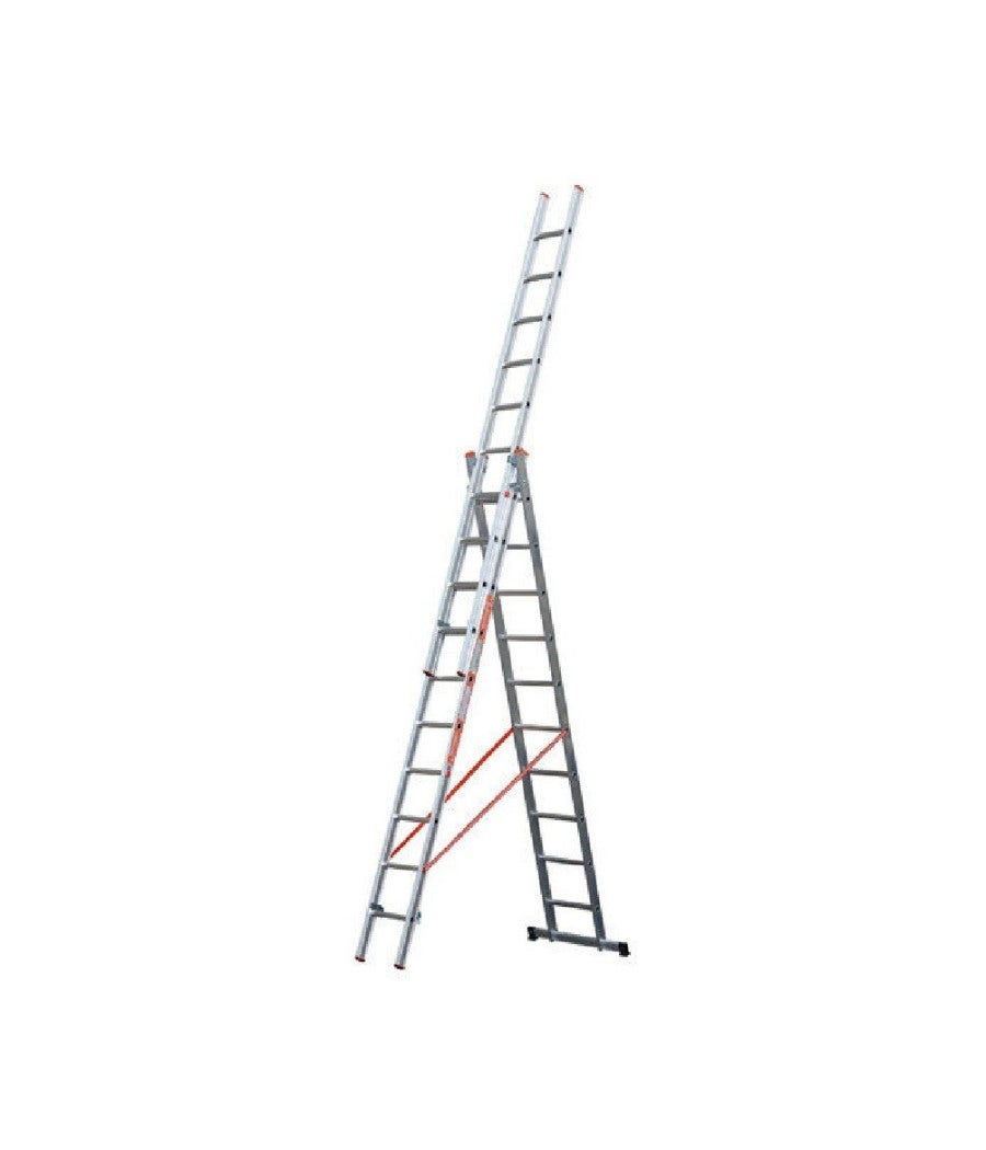 Trade Shop - Scala Tripla Trasformabile 3 Elementi In Alluminio A Sfilo ...