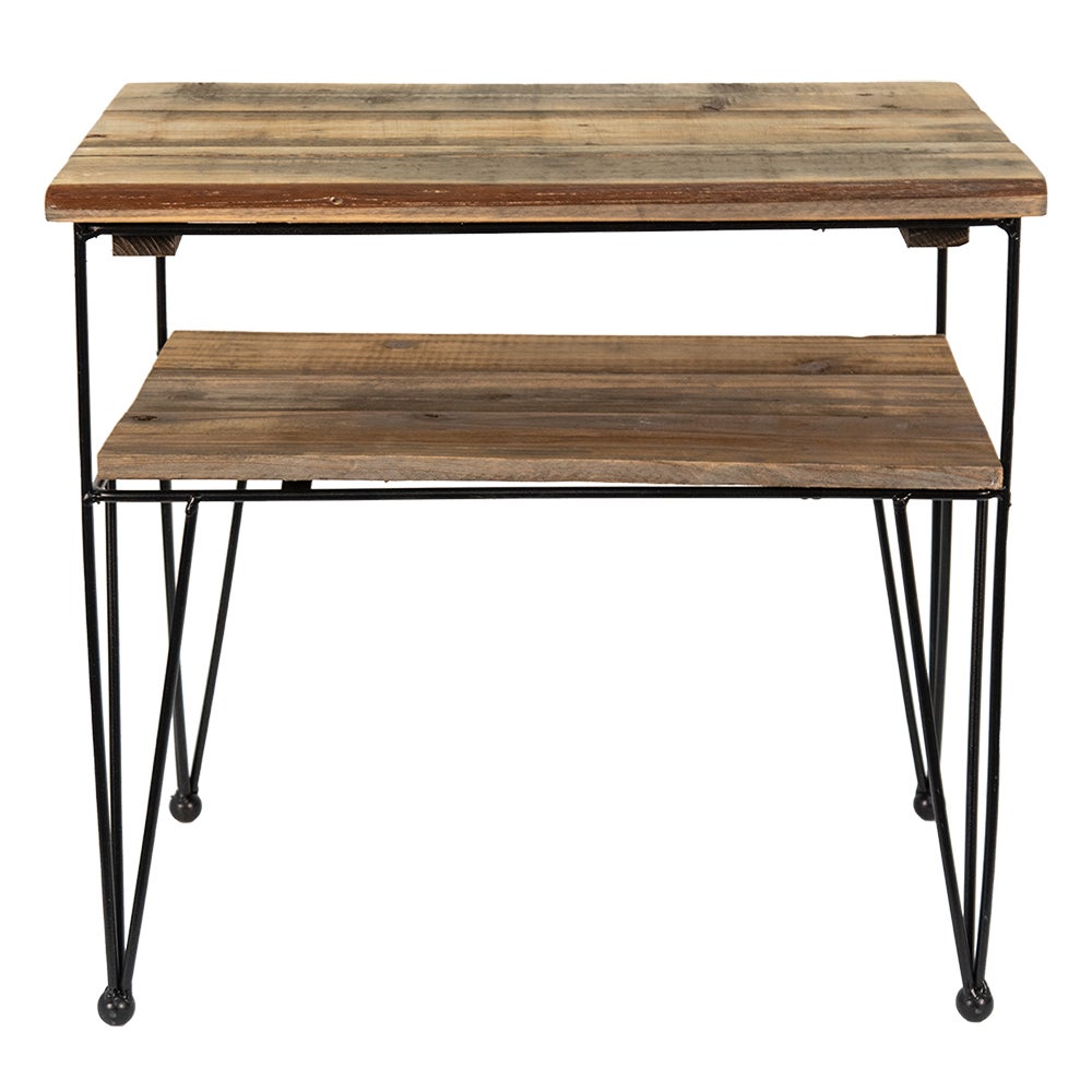 Clayre & Eef Table d'appoint 38x26x36 cm Marron | Leroy Merlin