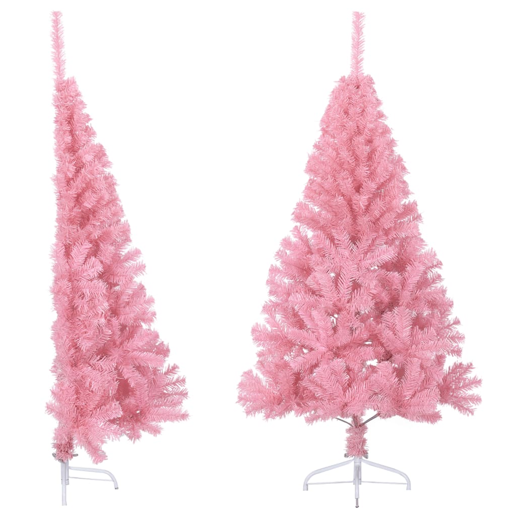 Maison Exclusive - Medio árbol de Navidad artificial con soporte PVC ...