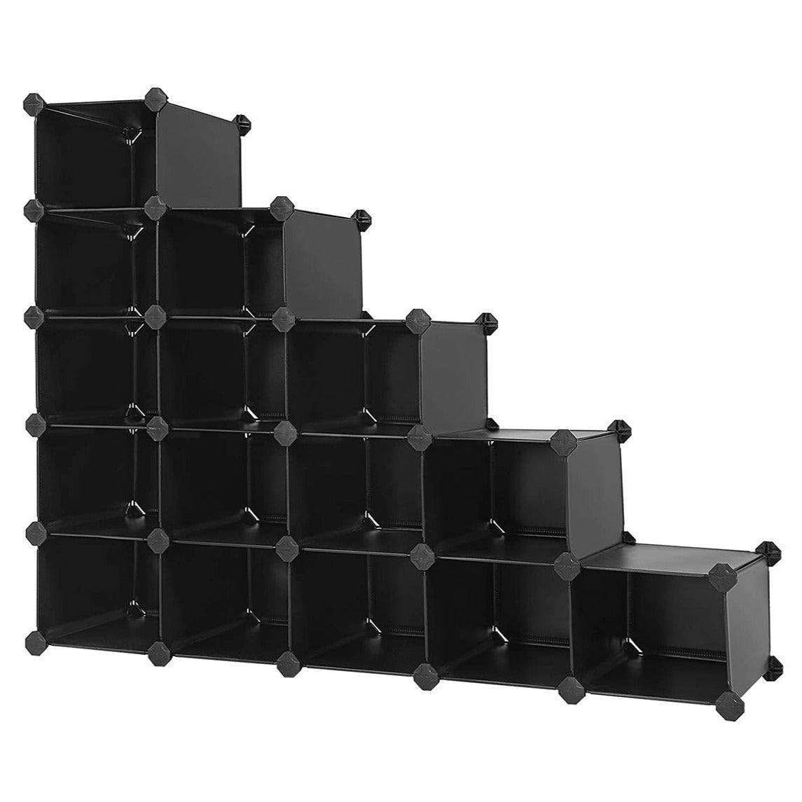 Meuble de rangement modulable 16 compartiments étagère en plastique ...