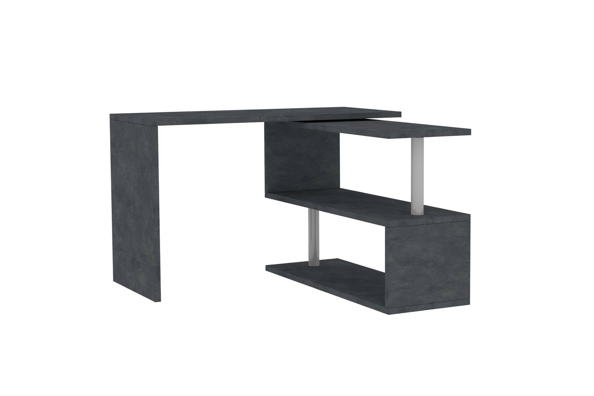 Bureau Topazio, Bureau PC d'angle, Table de bureau polyvalente, Bureau ...