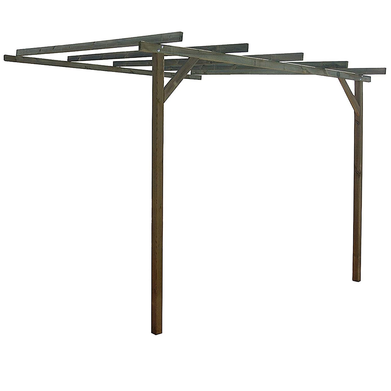 Pérgola Pared Gama Kai 240x240x240 a 270 cm - VidaHuerto | Leroy Merlin