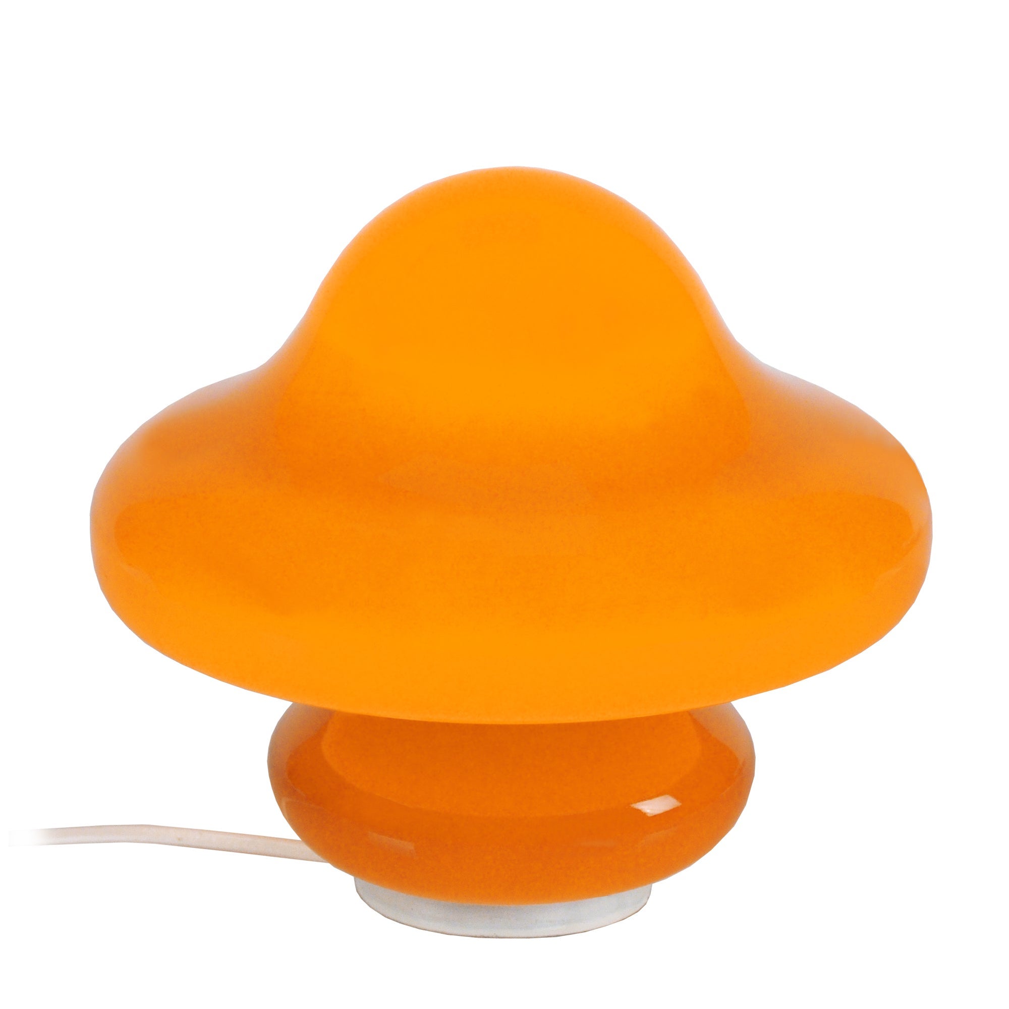 STRUMPF - Lampe de chevet champignon verre orange | Leroy Merlin