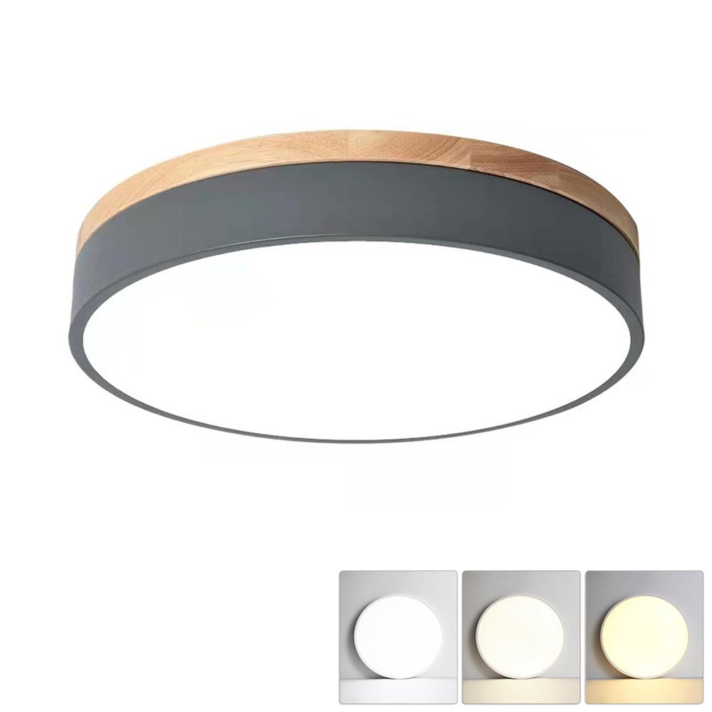 Lámpara de techo LED, moderna lámpara de techo redonda de metal de 24 W ...