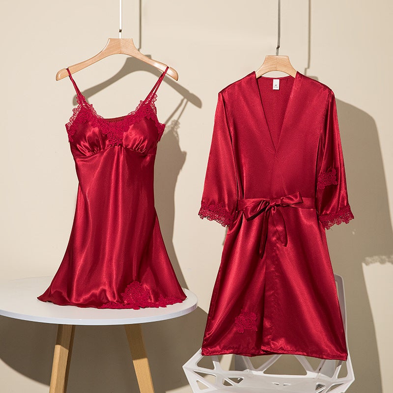 Peignoir de bain kimono en satin et soie pour femme | Leroy Merlin