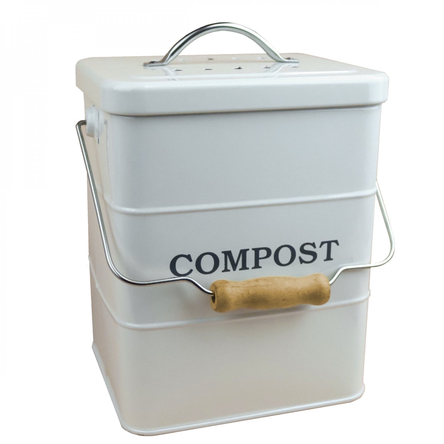 Composteur, bac, poubelle à compost de cuisine rectangle - 3 L - Beige ...