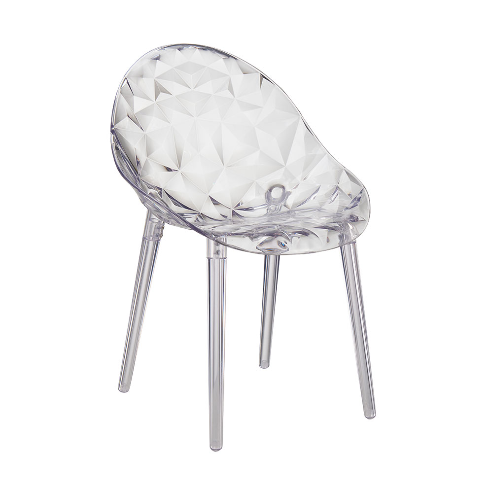 Set di 4 sedie Diamante di design in policarbonato Trasparente | Leroy Merlin