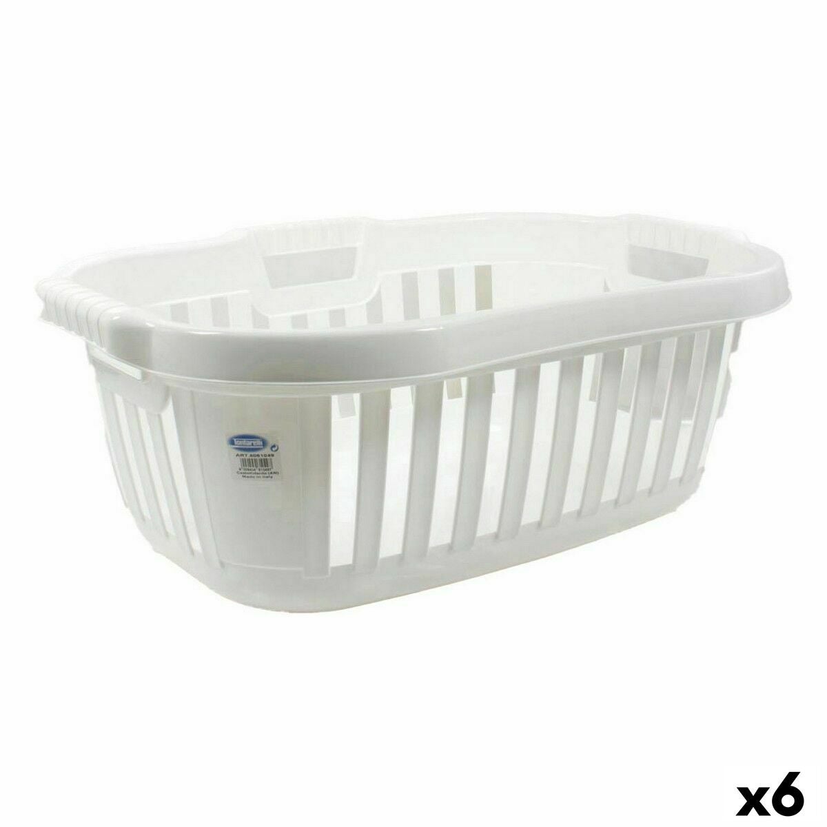 Panier à linge Tontarelli Hipster Blanc 50 L 66 x 44 x 25 cm (6 Unités ...
