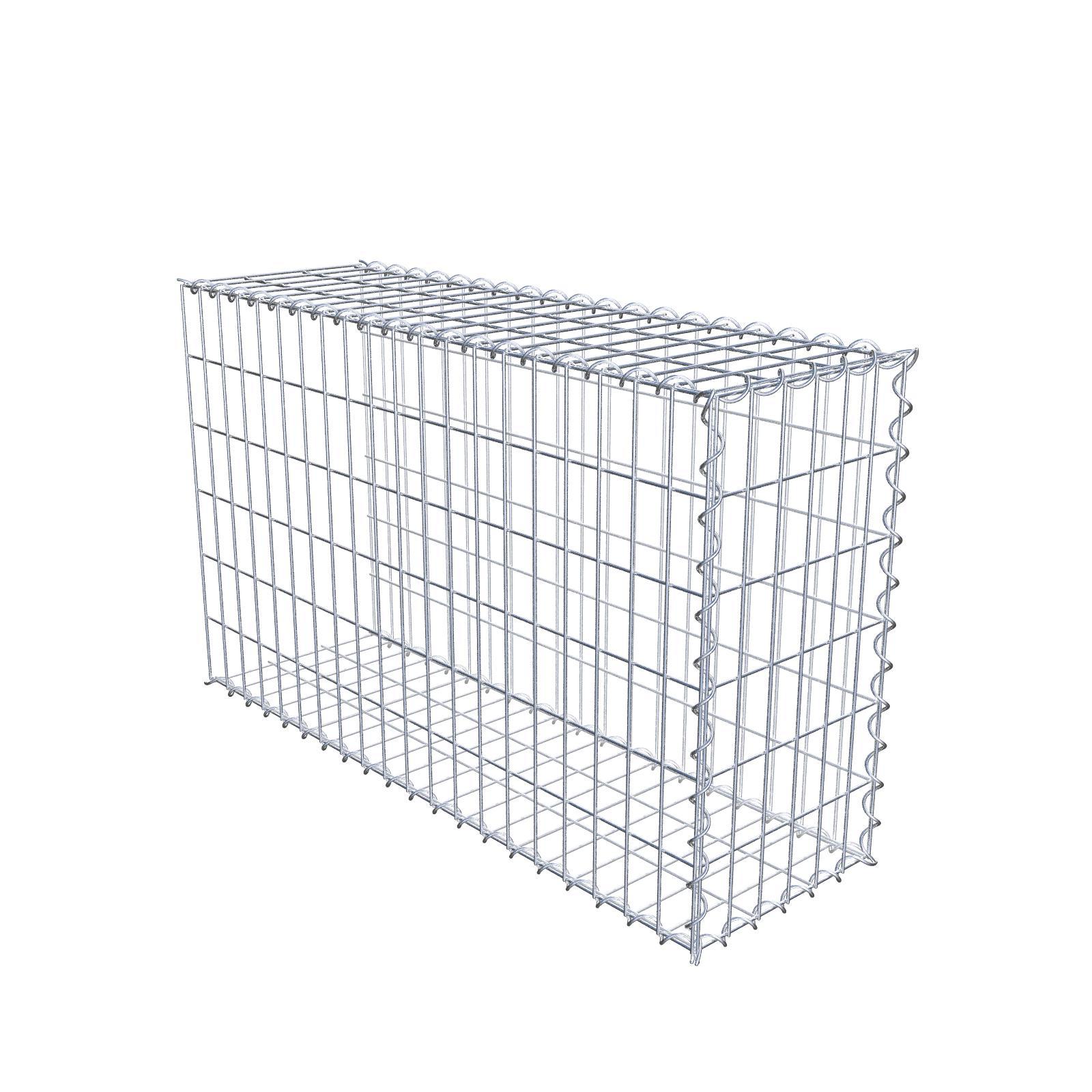 Gabion à monter en longueur 100 cm x 60 cm x 30 cm (L x H x P), maille 5 x 10 cm, Spirale, Avert ...