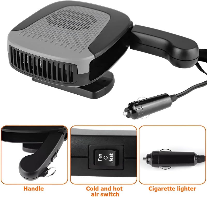 Calentador y descongelador portátil para coche, 150 W, con parabrisas ...