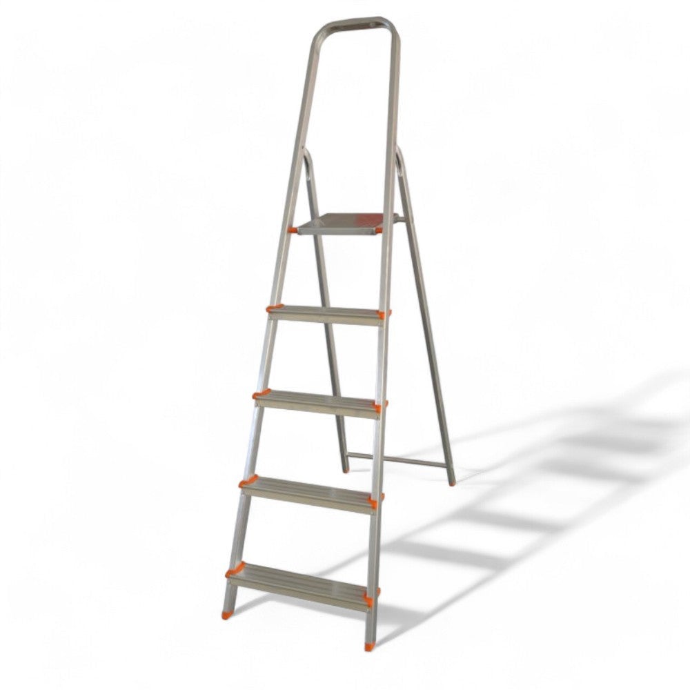 Scala professionale in alluminio portata 150 kg con gradini antiscivolo ...