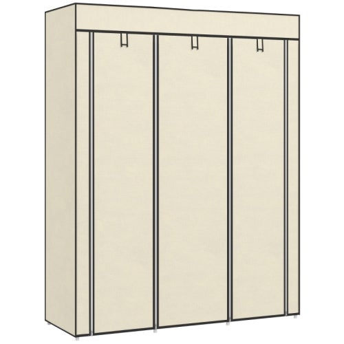 Armario de tela, armario con barras para ropa, 8 niveles, armario ...