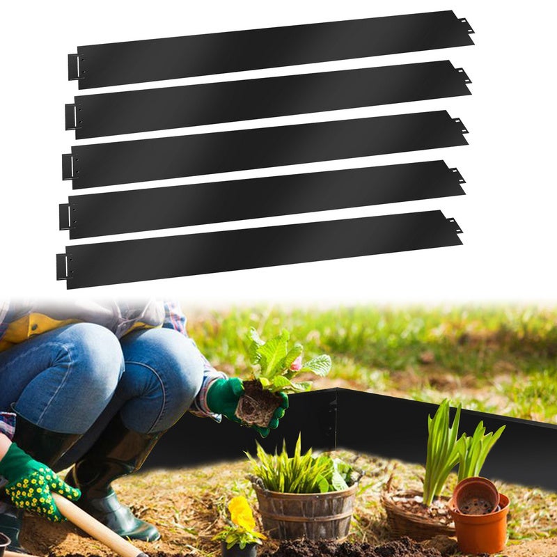 Bordure de jardin Bordure de pelouse Bordure de gazon Galvanisé Métal ...