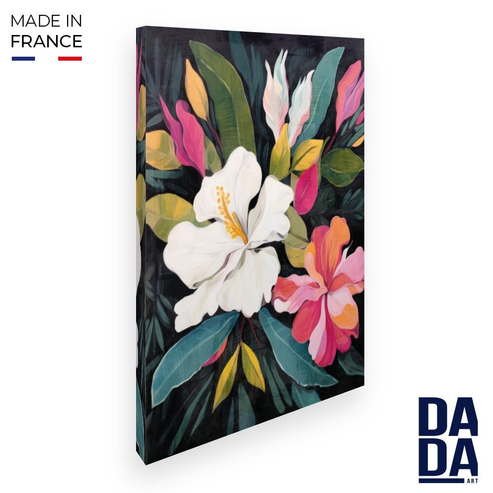 Toile Fleurs colorées / 50x70cm / Fabriqué en France / DADA ART | Leroy ...