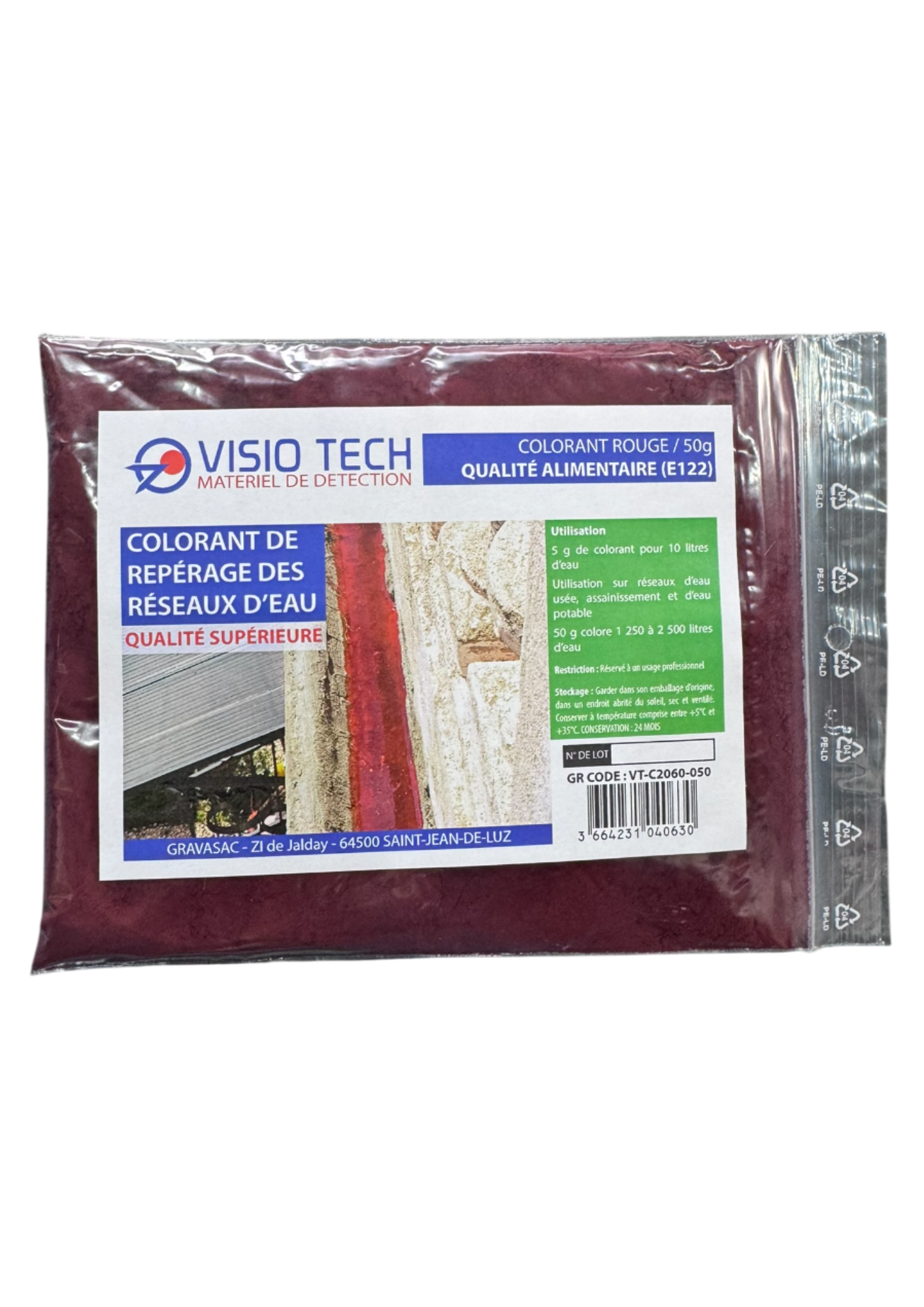 VISIO TECH - Colorant rouge 50 g, poudre soluble dans l'eau | Leroy Merlin