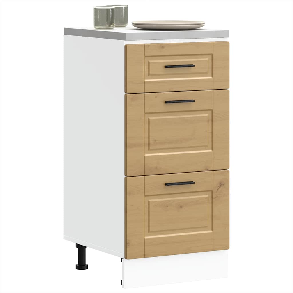 VidaXL Mueble bajo de cocina porto roble artesano madera reconstituida ...